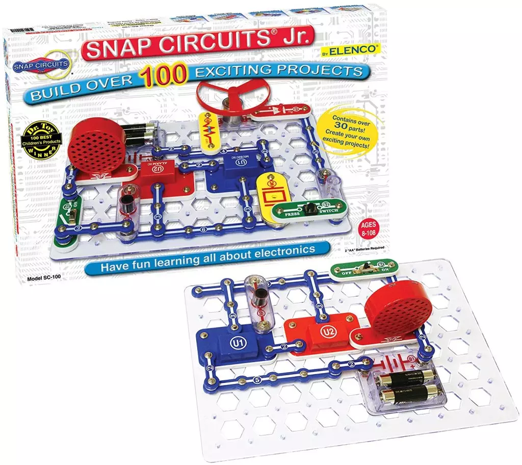 Elanco Snap Circuits Jr. SC-100 ኤሌክትሮኒክስ ግኝት ኪት