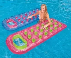 conjunto de 2 espreguiçadeiras de piscina, melhores flutuadores de piscina
