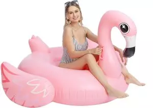 JOYIN gigantisk oppblåsbar flamingo, beste bassengflytere