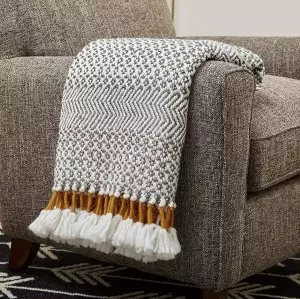 Nitovaná moderná ručne tkaná pásiková deka, najlepšie darčeky pre páry