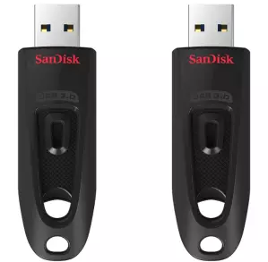 SanDisk 64 GB Ultra USB 3.0 Flash Drive (2-pakke)