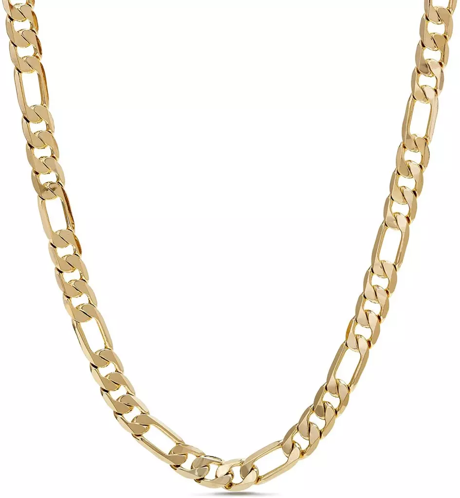 Nautica-1mm-3mm-Figaro-Chain-Chain-Necklace-for-Men-or-Women-in-Yellow-Gold-Pated-Brass