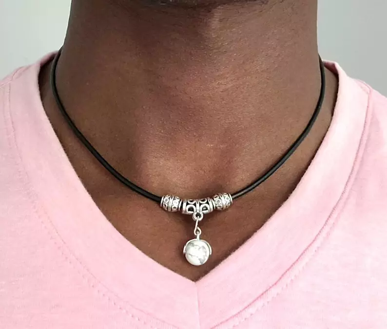 KegMinimalist-Mens-Leather-Magnetic-Choker-Necklace