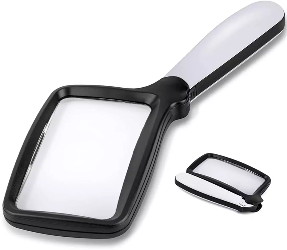 Tobegiga Folding Handheld Magnifying Glass ມີແສງສະຫວ່າງ