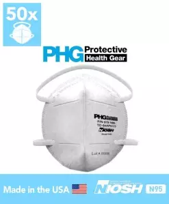 PHG N95 Particulate Respirator Masks — 50-Pack