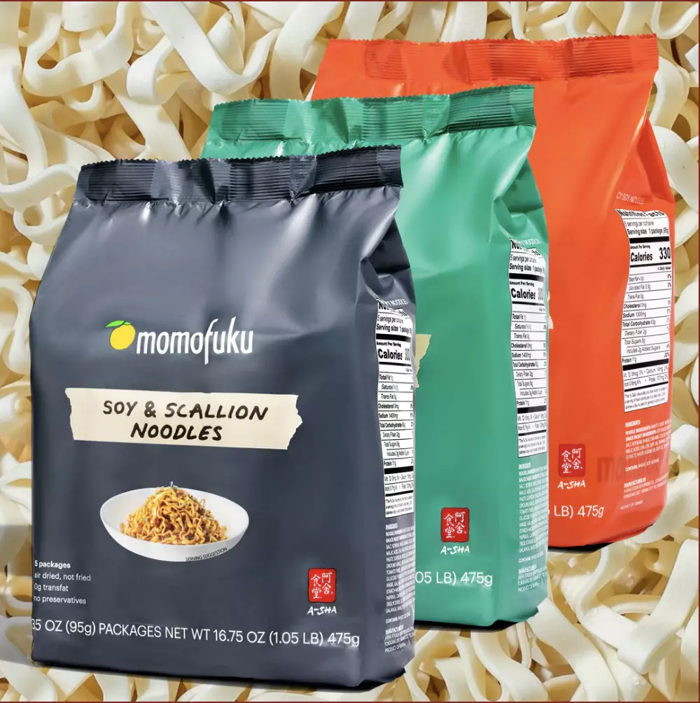 Momofuku නූඩ්ල් විවිධ පැකේජය