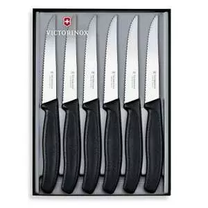 mejores cuchillos para bistec - Victorinox Swiss Army Classic Juego de cuchillos para bistec de 6 piezas