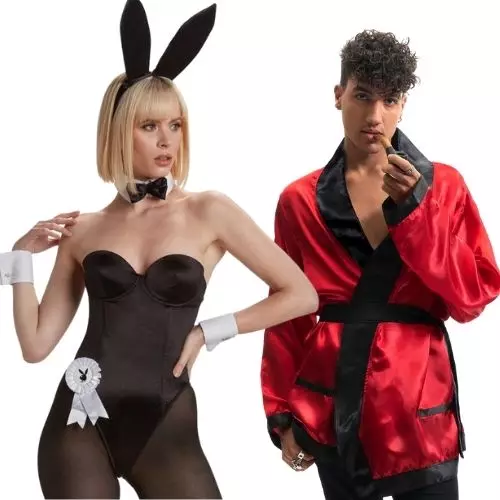 I-Playboy Bunny kunye ne-Bachelor Halloween Costume