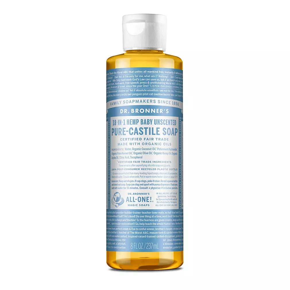 nejlepší tetovací mýdla, Dr. Bronner's Pure Castile Liquid Soap