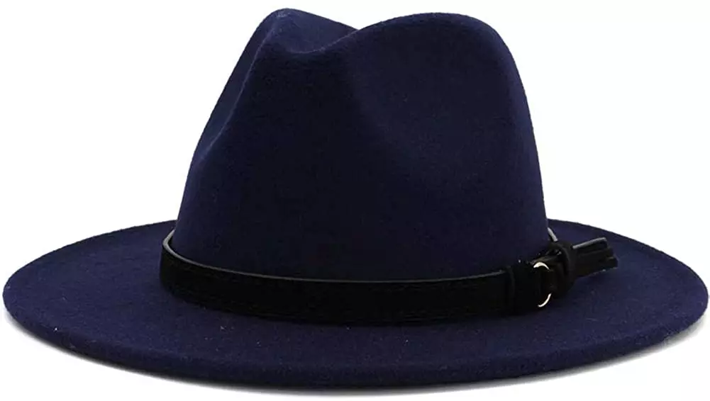 Lisianthus Pria & Wanita Vintage Wide Brim Fedora Hat