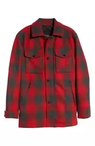 Red plaid Pendleton Longmont kìki irun parapo Shirt jaketi