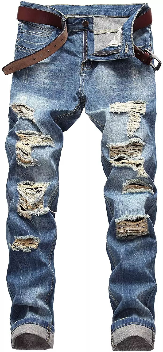 DANT BULUN Geskeurde Distressed Jeans