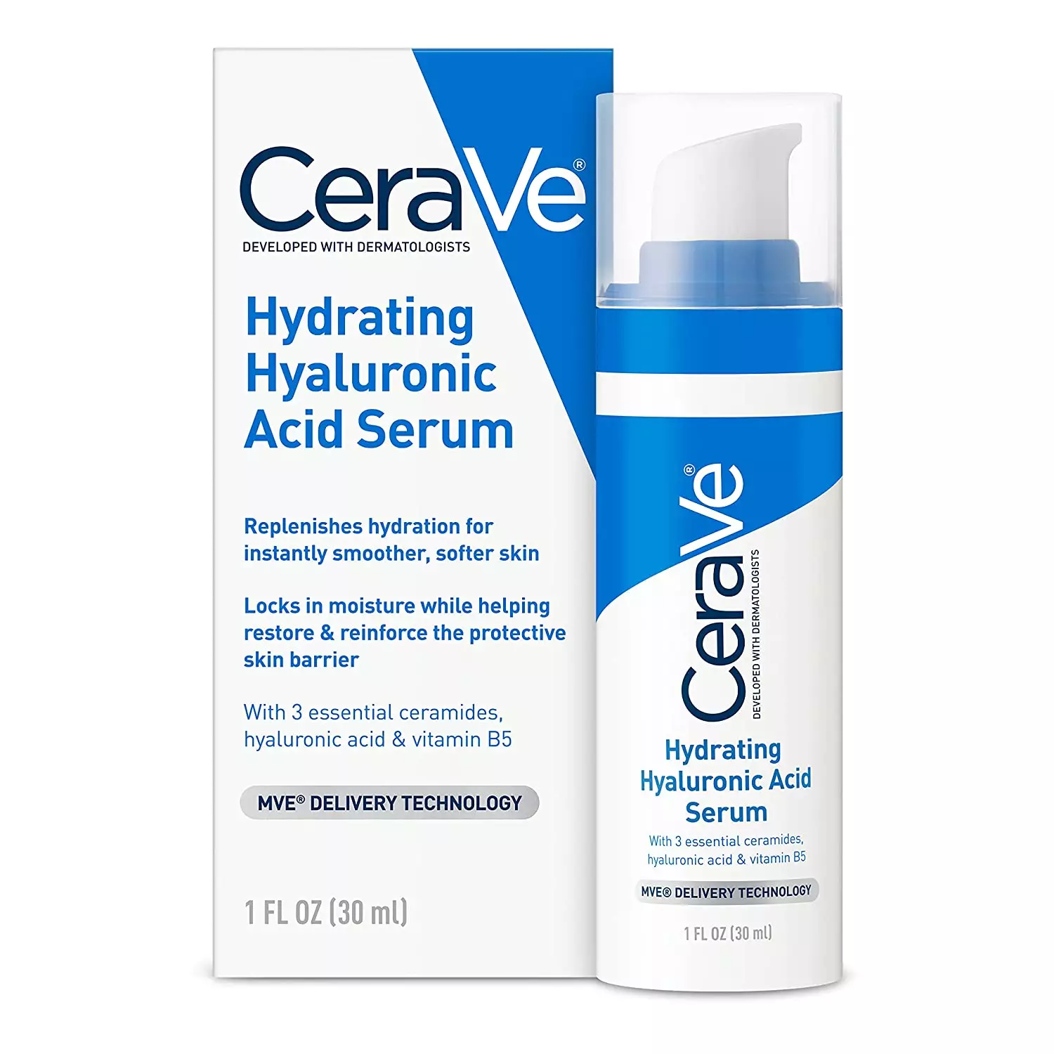 Ser cu acid hialuronic CeraVe; ser hidratant anti-imbatranire barbati
