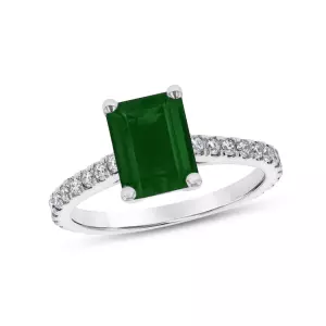 i-emerald cut diamond ring