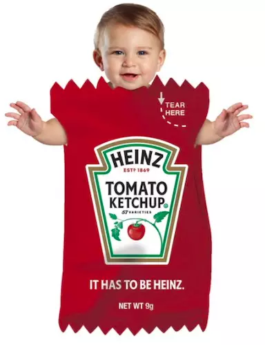 Costum de Halloween Rasta Imposta Heinz Ketchup Bunting pentru bebelusi 3-9 luni