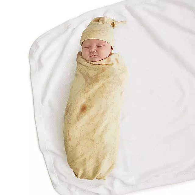 Baby an engem Burrito Kostüm, beschte Baby Halloween Kostümer