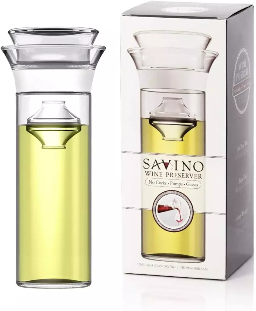 Savino Glass Wine Preserver, najlepsze prezenty dla miłośników wina