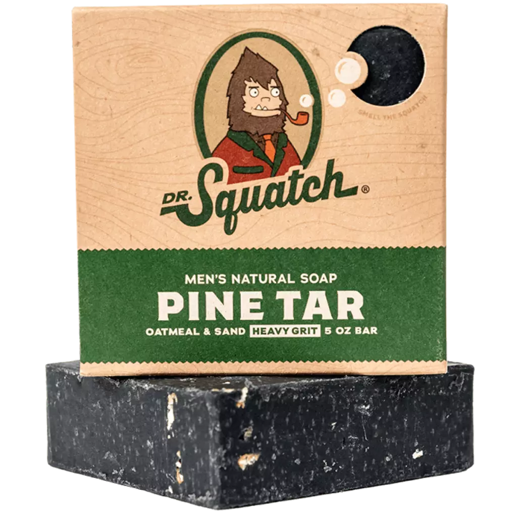 UGqr. Squatch Pine Tar Soap, isepha yendalo egqwesileyo yolusu olubuthathaka