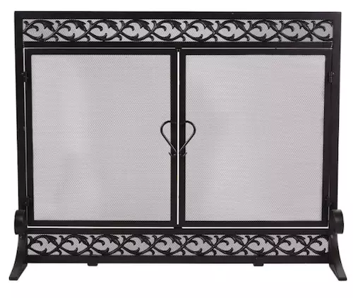 Plow & Hearth Scrollwork Small Fireplace Screen