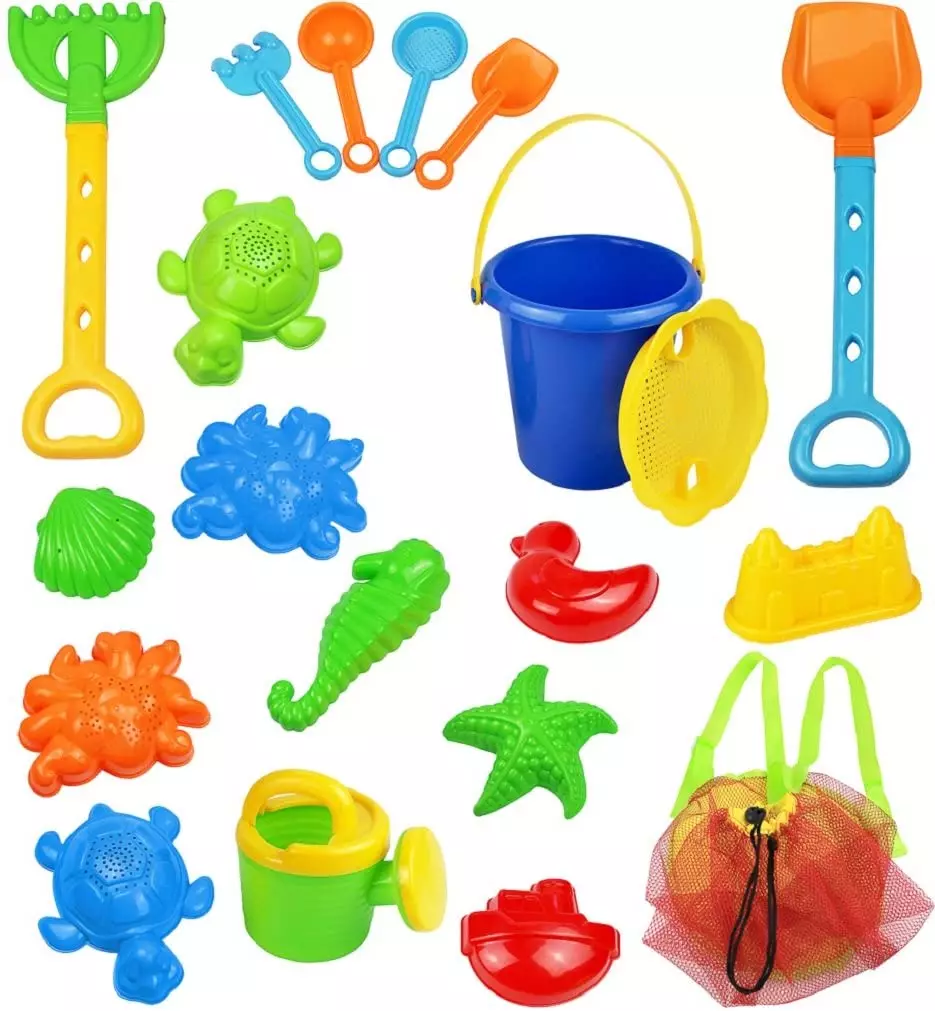 Click N Play Набор игрушек для пляжного песка из 18 предметов