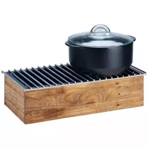 Cal-Mil 3439-99 Chafer Grill con soporte de combustible