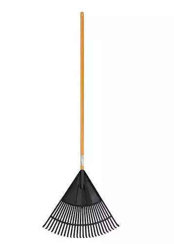 Anvil Poly Wood Handle Leaf Rake