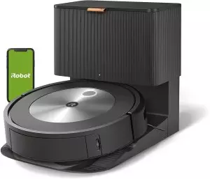 iRobot Roomba j7+ (7550) Самоизпразващ се робот-прахосмукачка – Идентифицира и избягва препятствия като отпадъци от домашни любимци и кабели, Изпразва се за 60 дни, Интелигентно картографиране, Работи с Alexa, Идеален за косми от домашни любимци, Графит