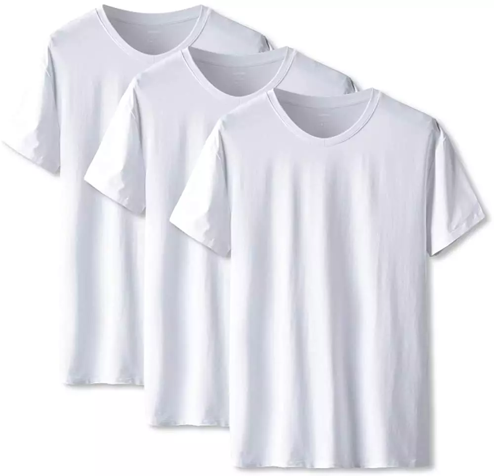 AORGSVI Muške majice kratkih rukava s V-izrezom i modalnom tkaninom, paket od tri komada