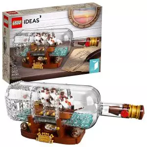 conjuntos de lego adulto navio em uma garrafa