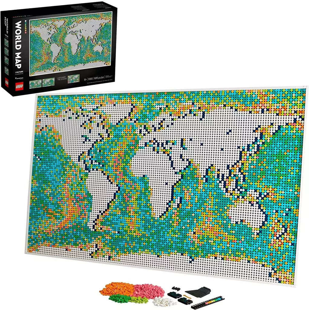 LEGO Art World Map ชุดเลโก้ที่ดีที่สุดสำหรับผู้ใหญ่