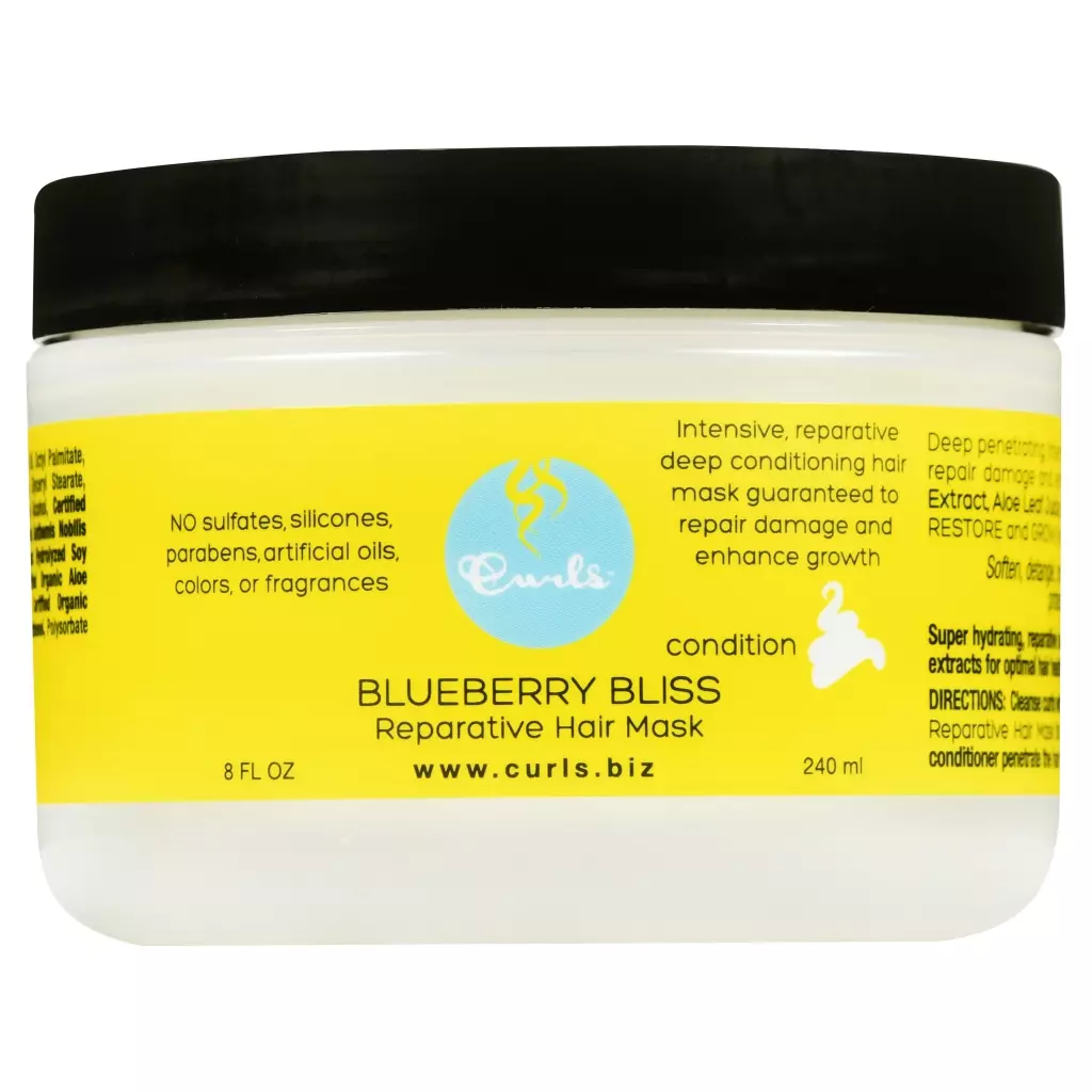 Bucle 8 Fl. Oz. Mască de păr reparatoare Blueberry Bliss