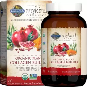 Mykind Organics Garden of Life Vegan Collagen Builder, ең жақсы биотин қоспалары