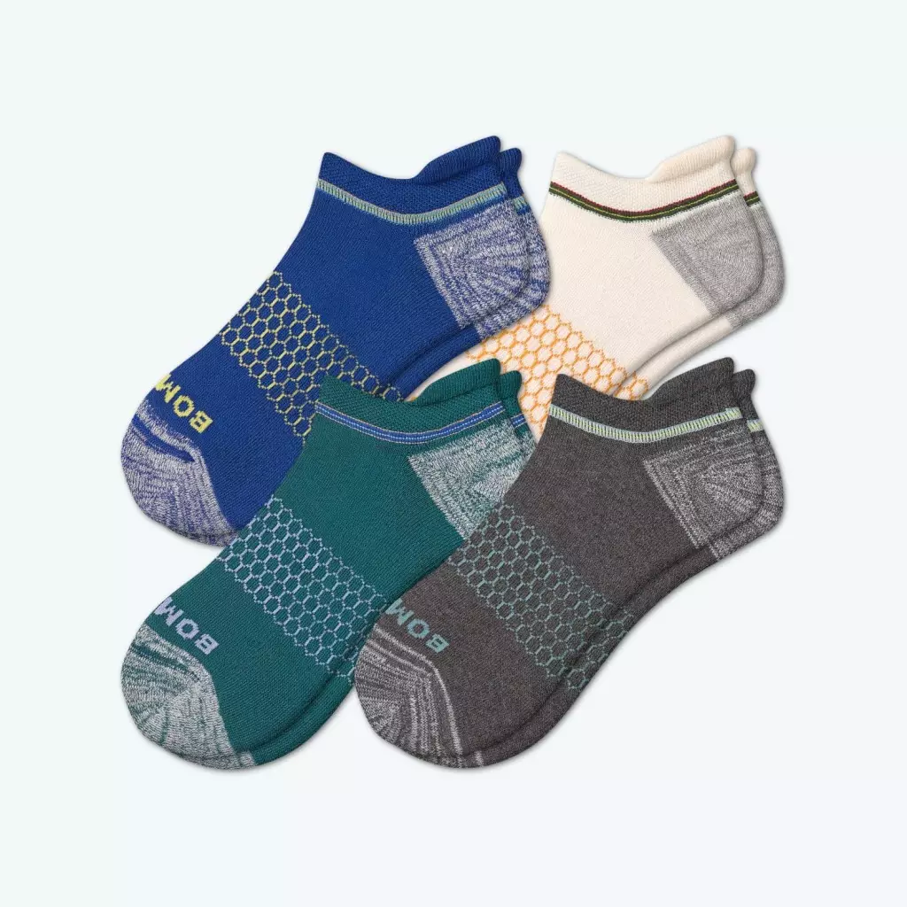mænds multi-farve manchet ankelstrømper, bombas sokker anmeldelser