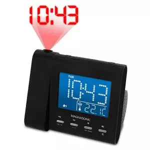 magnasonic digital projection alarm clock sa puting background