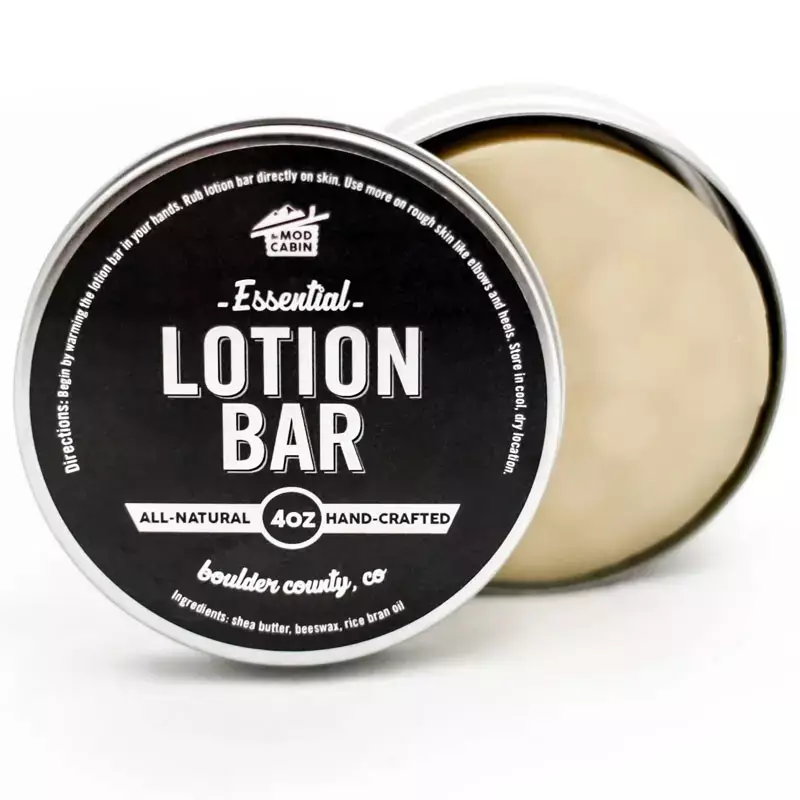 Mod Cabin Essential Lotion Bar a cikin tin; mafi kyawun sandunan lotion