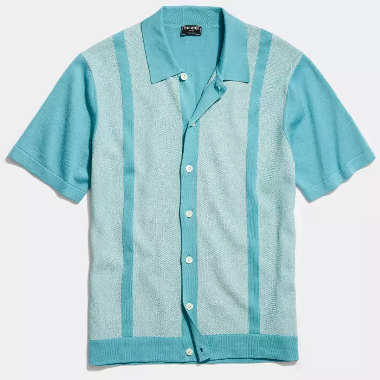 todd snyder blue sweater polo