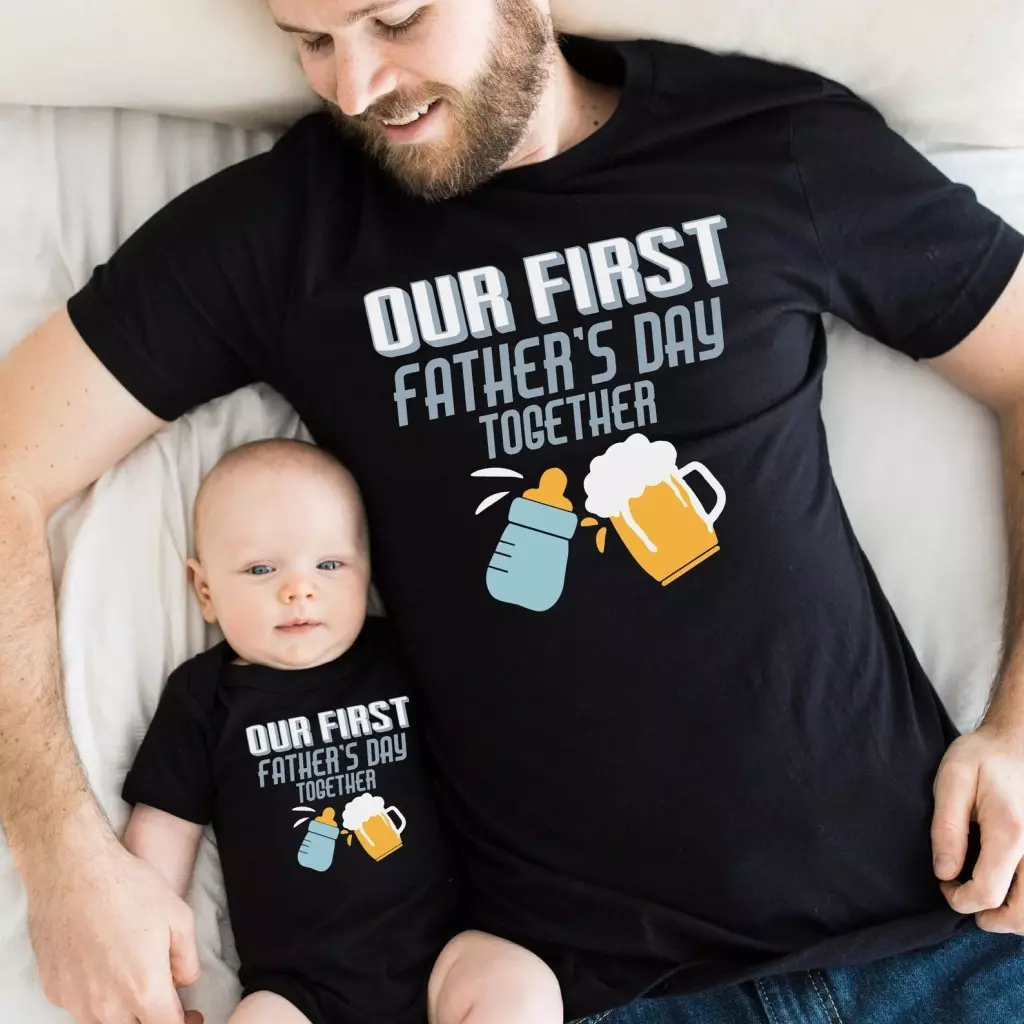 Рубашка и комбинезон «Наш первый День отца вместе»
