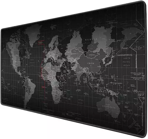 Benvo विस्तारित जागतिक नकाशा माउस पॅड