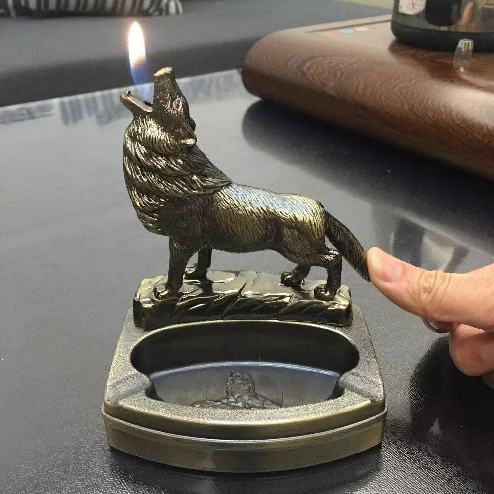 COLIBROX Wolf Refillable Butane Table Lighter