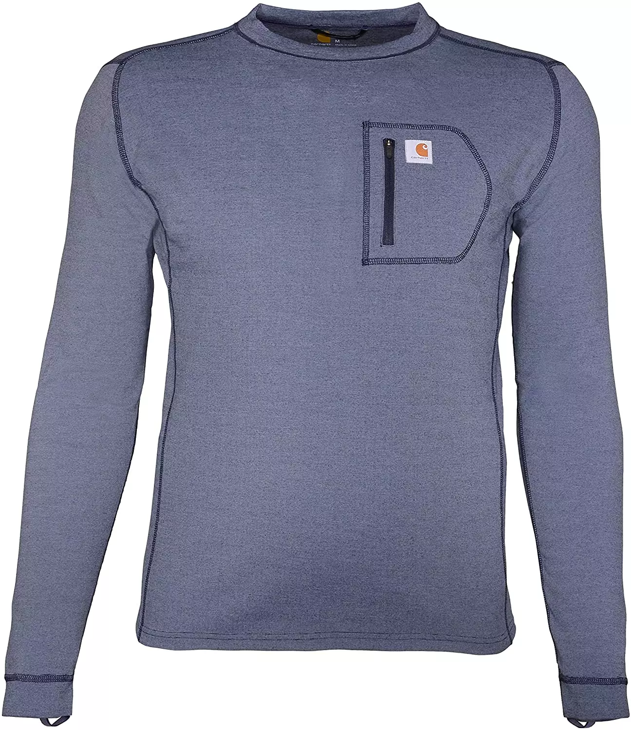 Блакитна чоловіча сорочка Carhartt Heavyweight Thermal Base Layer Shirt, найкраща чоловіча термосорочка