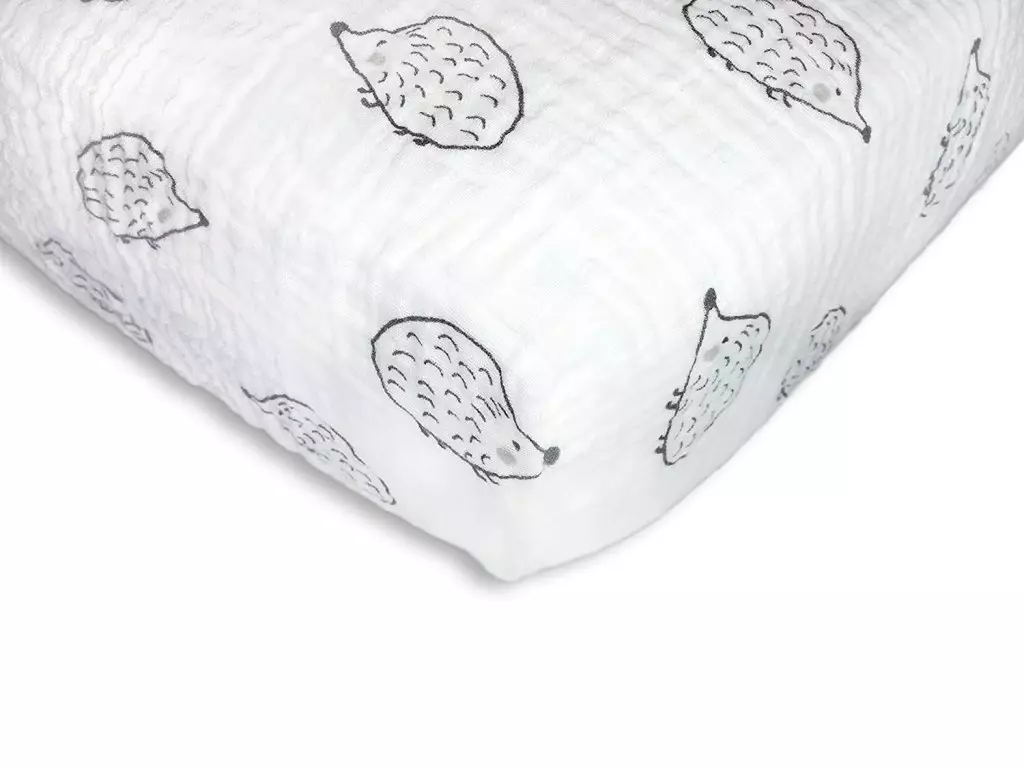 SwaddleDesigns Cotton Muslin Fitted Crab Sheet