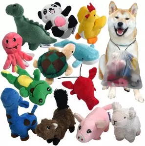 Paquete de juguetes de peluche para perros Legend Sandy Squeaky