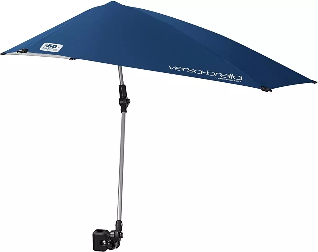 Sport-Brella Versa-Brella SPF 50+ justerbar strandparaply med universalklemme