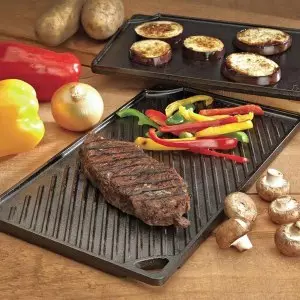 lodge pre-seasoned cast iron reversible grill, cookware deals