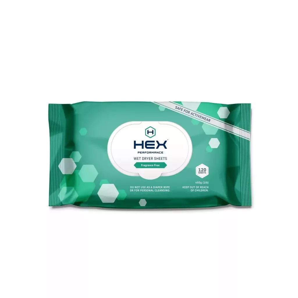 HEX Performance Fragrance Free Wet Dryer Sheets