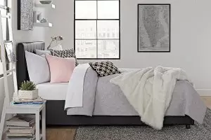 najlepsze łóżka do przechowywania dhp cambridge tapicerowane