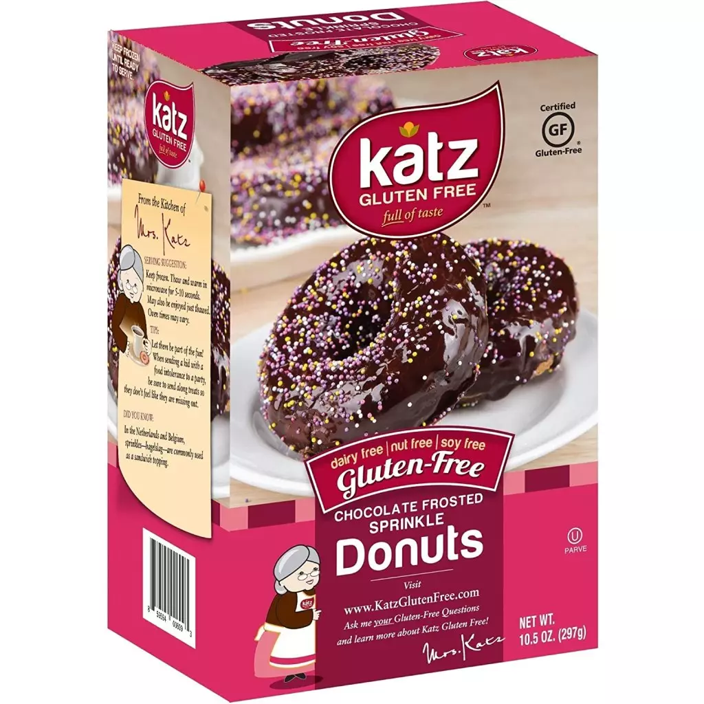 Katz Gluten Free Ĉokolado Frostita Aspergi Donuts