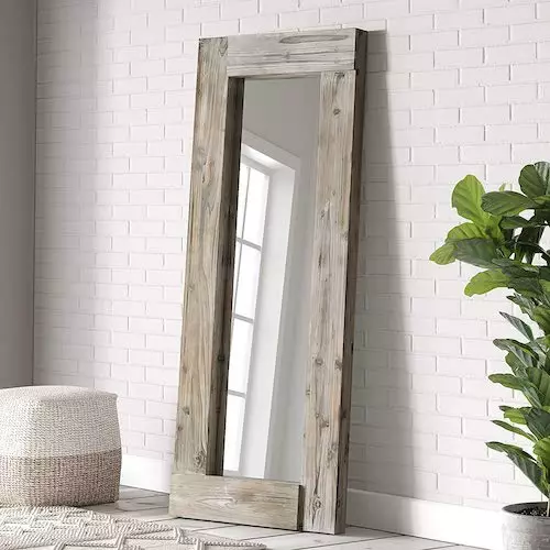 Barnyard Designs Decoratieve verontruste onafgewerkte houten spiegel