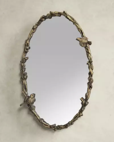 Birch Lane Fyfe oválné zrcadlo ve starožitném zlatém listu
