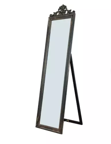 Maryana Antiqued Wood Standing Wall Mirror